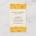 Yellow Cheese Pattern Business Card | Zazzle