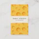 Yellow Cheese Pattern Business Card | Zazzle