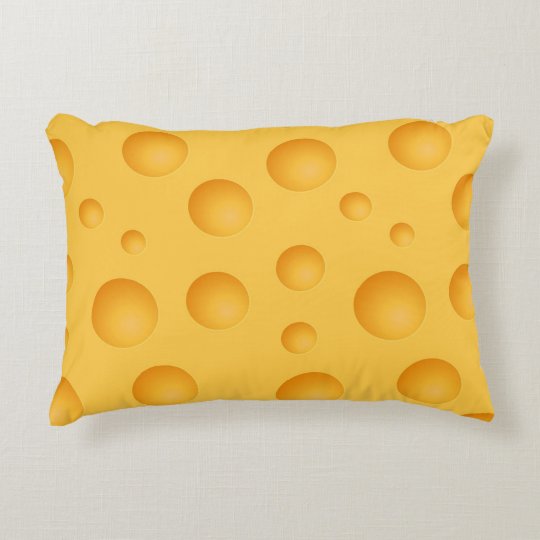 Yellow Cheese Pattern Decorative Pillow | Zazzle.com