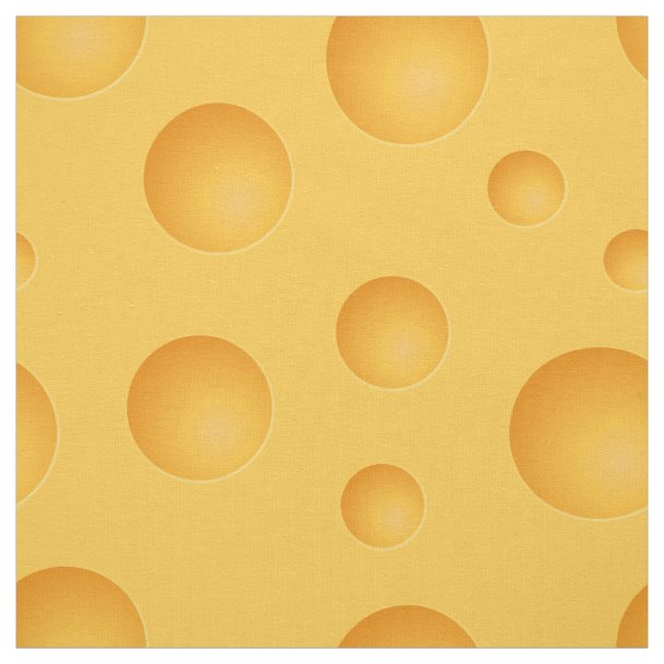 Yellow Cheese Pattern Fabric | Zazzle