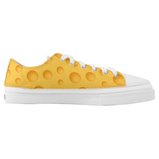 Yellow Cheese Pattern Low-Top Sneakers | Zazzle