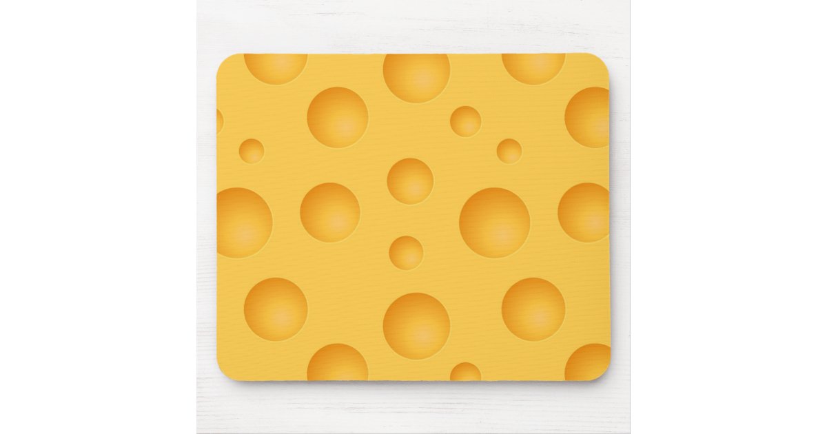 Yellow Cheese Pattern Mouse Pad | Zazzle