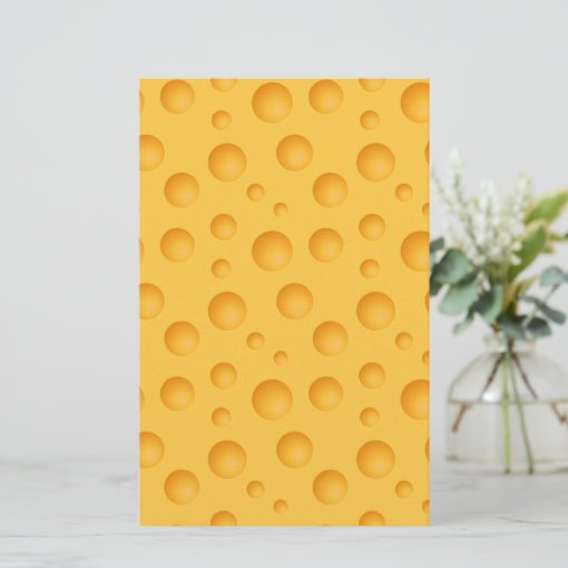 Yellow Cheese Pattern Stationery | Zazzle