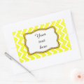 Yellow Chevron Label | Zazzle