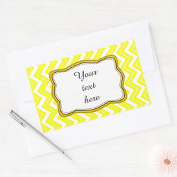 Yellow Chevron Label | Zazzle