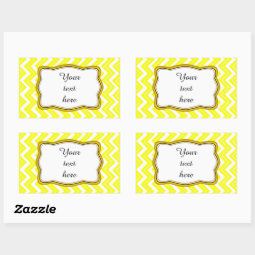 Yellow Chevron Label | Zazzle