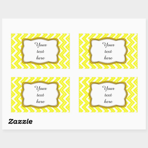 Yellow Chevron Label | Zazzle