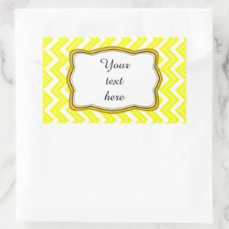 Yellow Chevron Label | Zazzle