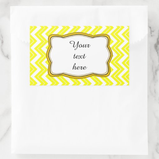 Yellow Chevron Label | Zazzle