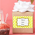 Yellow Chevron Label | Zazzle