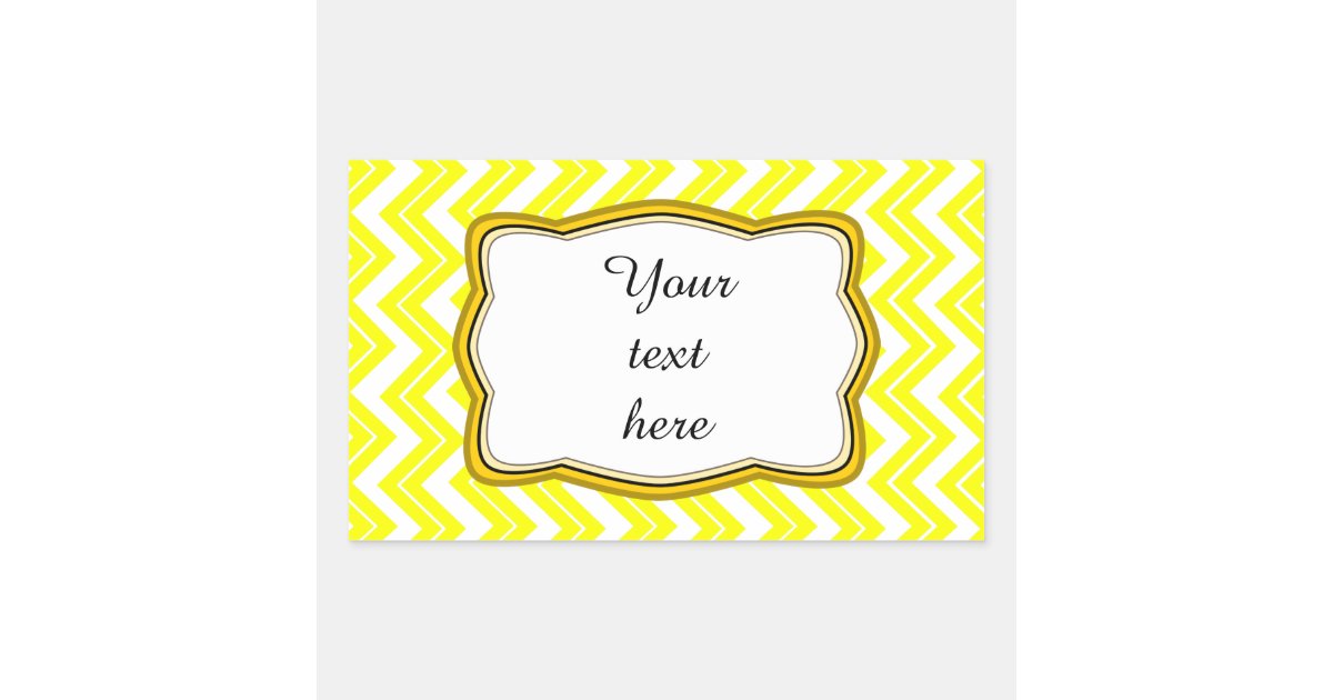 Yellow Chevron Label | Zazzle