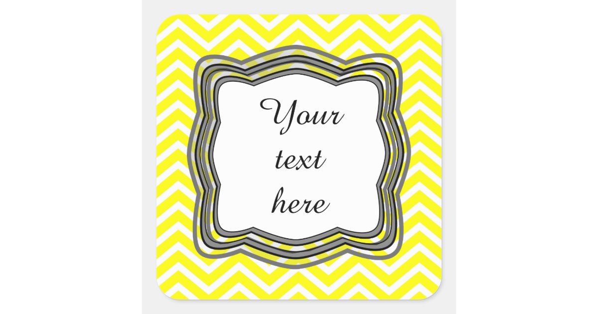 Yellow Chevron Label | Zazzle