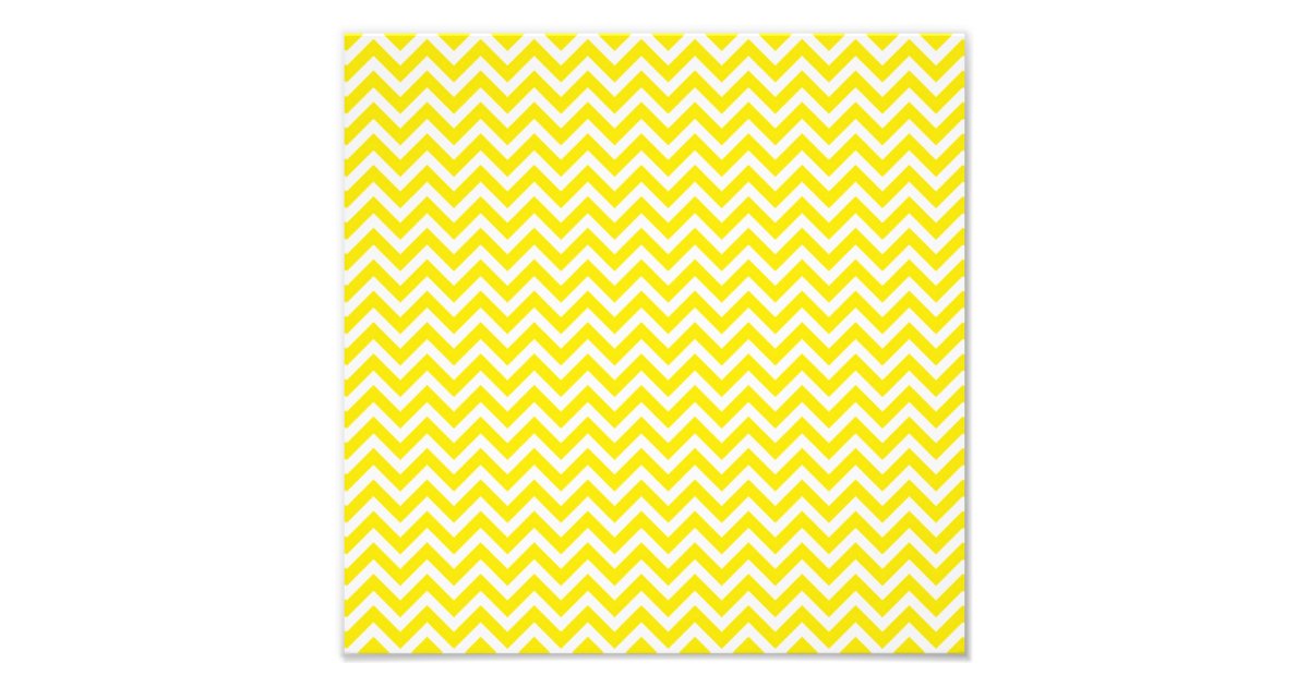 Yellow Chevron Photo Print | Zazzle