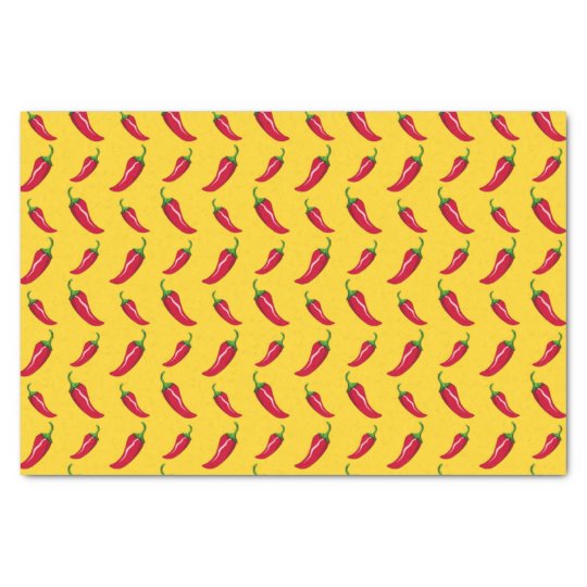 Yellow chili peppers pattern tissue paper | Zazzle.com