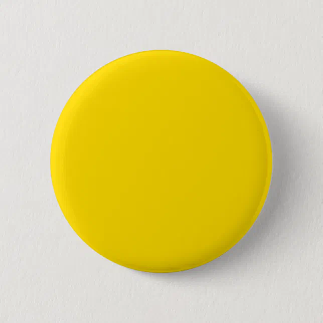 Yellow Color Round Pinback Button | Zazzle