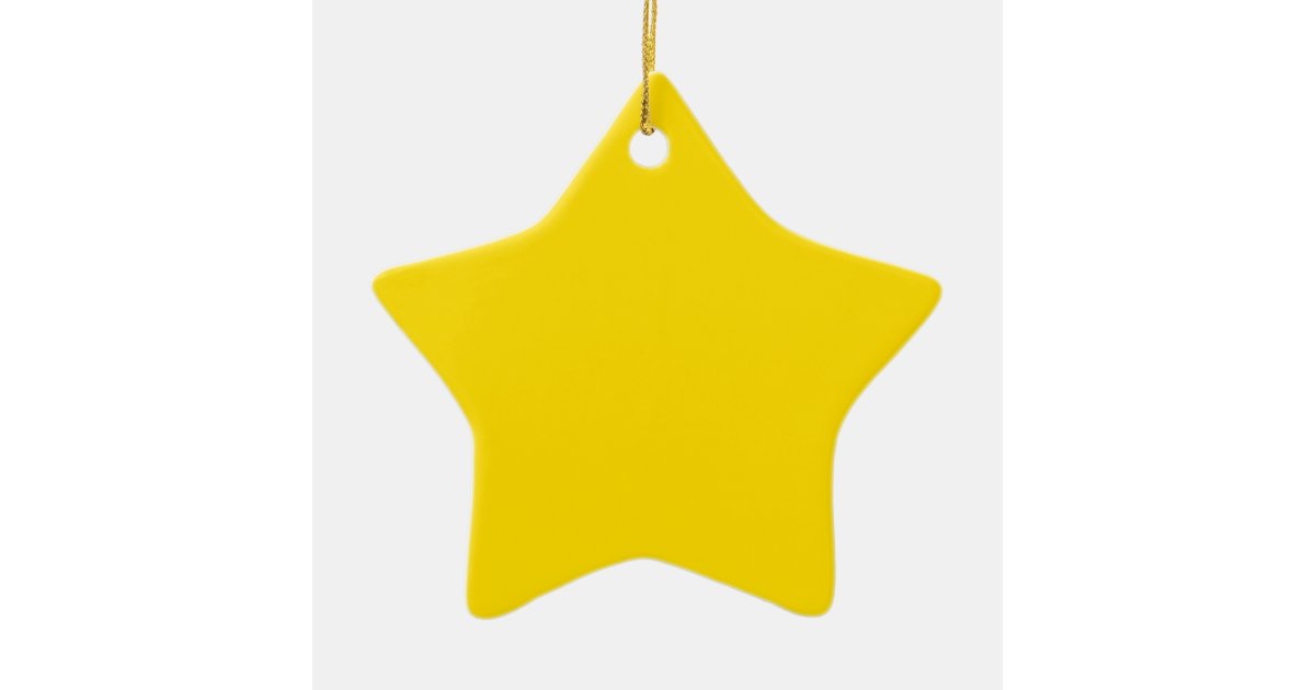Yellow Color Star Ceramic Ornament | Zazzle
