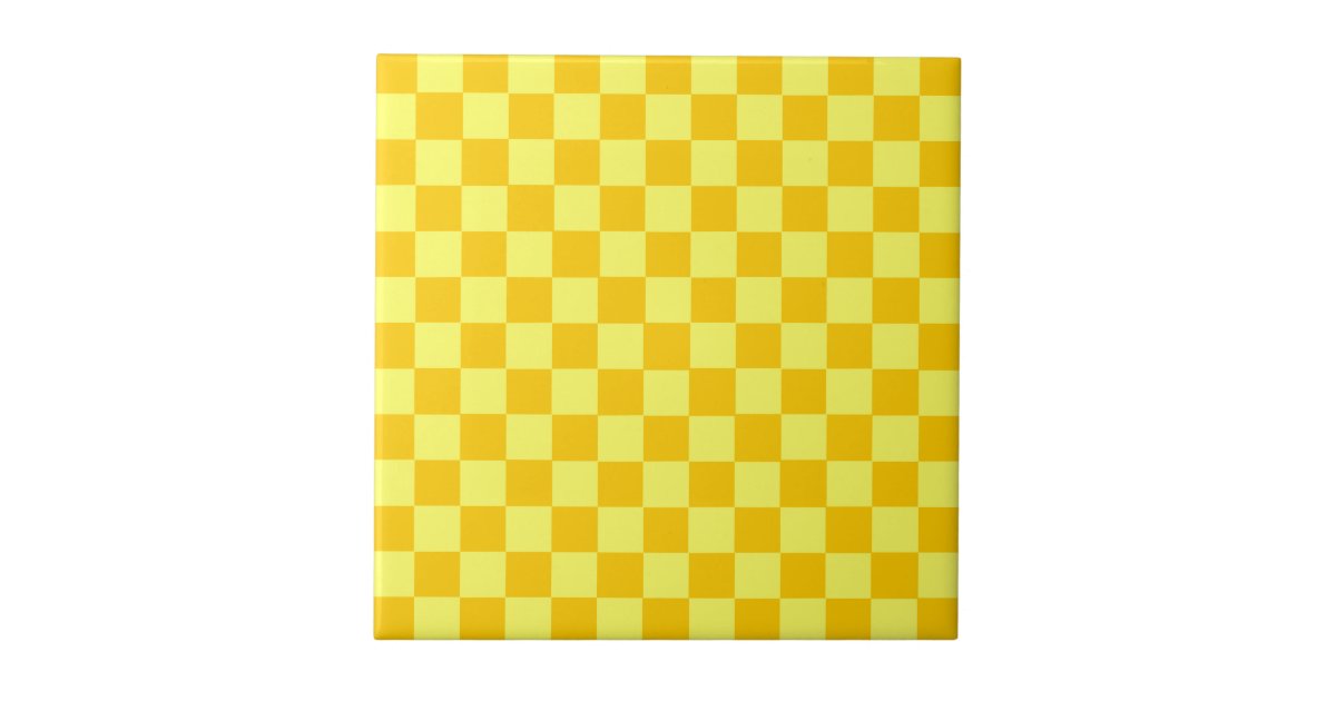 Yellow Combination Checkerboard by ShirleyTaylor Tile | Zazzle