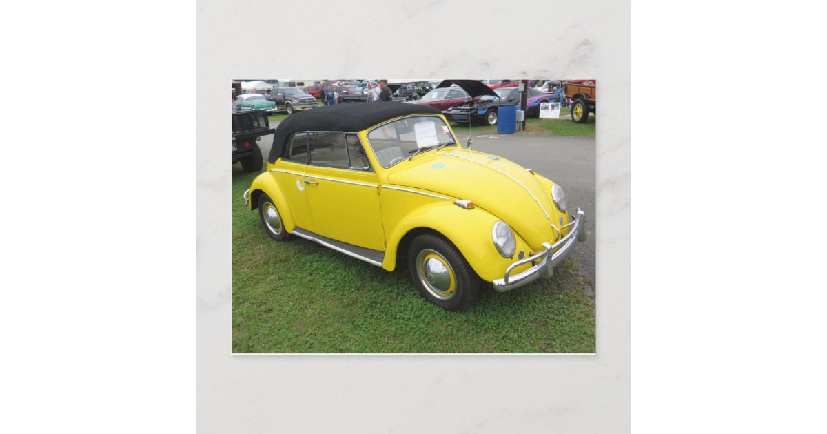 Yellow Compact Car Postcard | Zazzle