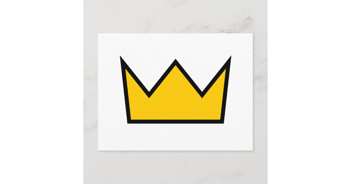 Yellow Crown Postcard | Zazzle
