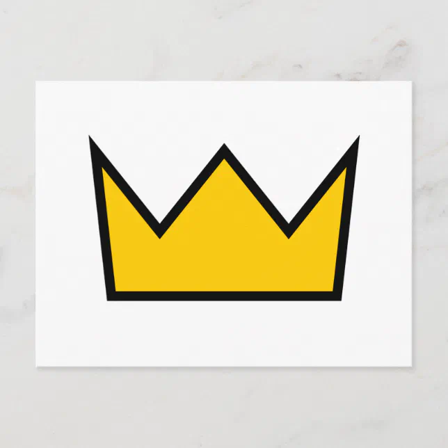 Yellow Crown Postcard | Zazzle