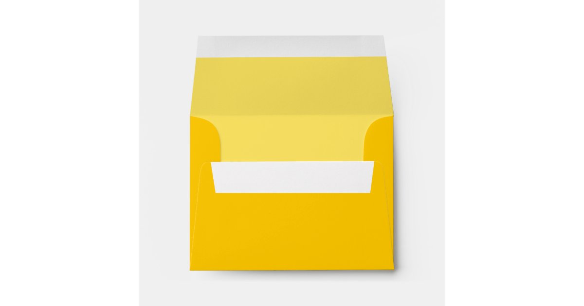 Yellow Custom Envelope with Pre-Printed Address | Zazzle