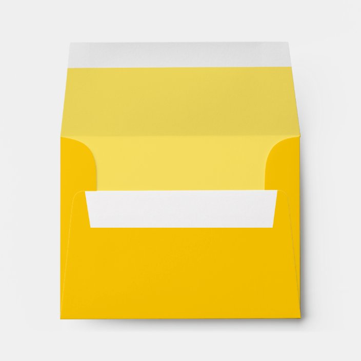 Yellow Custom Envelope with Pre-Printed Address | Zazzle.com