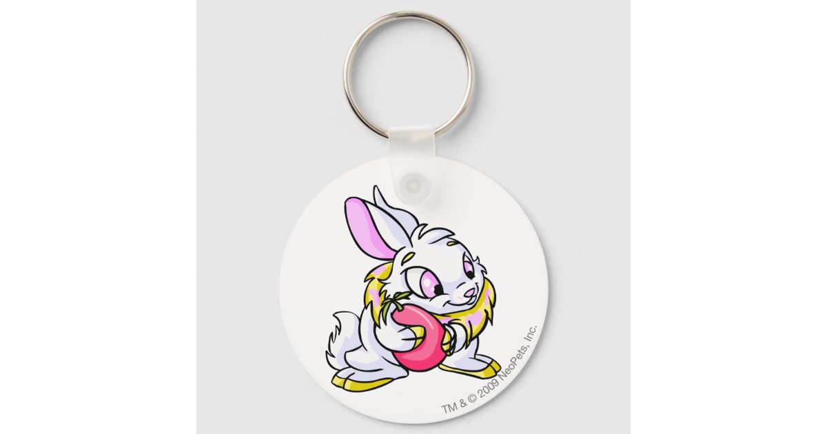 Yellow Cybunny hugging Negg Keychain | Zazzle