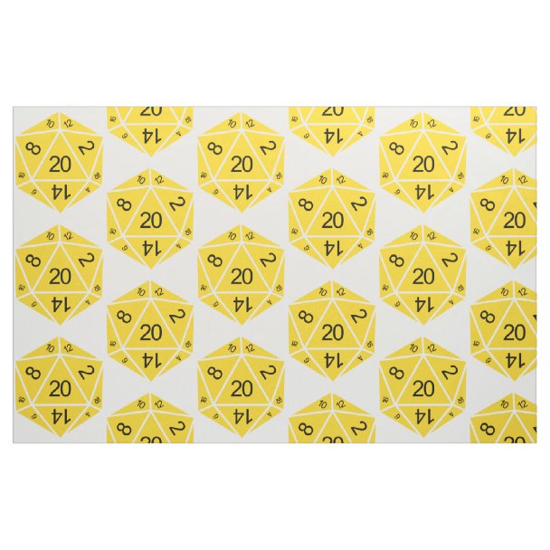 d20 dice fabric | Zazzle
