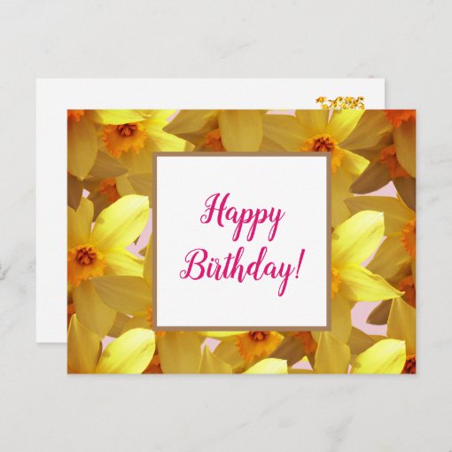 Yellow Daffodils Birthday Greeting Card | Zazzle Yellow Daffodils Birthday Greeting Card | Zazzle