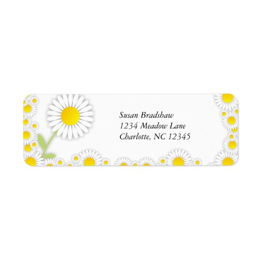 Yellow Daisies Daisy Trim Address Labels | Zazzle.com