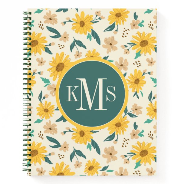 Yellow Daisy Flower Pattern Fabric | Zazzle