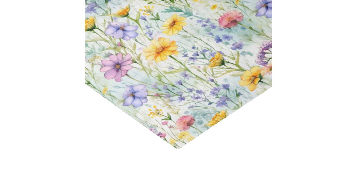 Yellow Daisy Wildflower Floral Pattern Tissue Paper | Zazzle