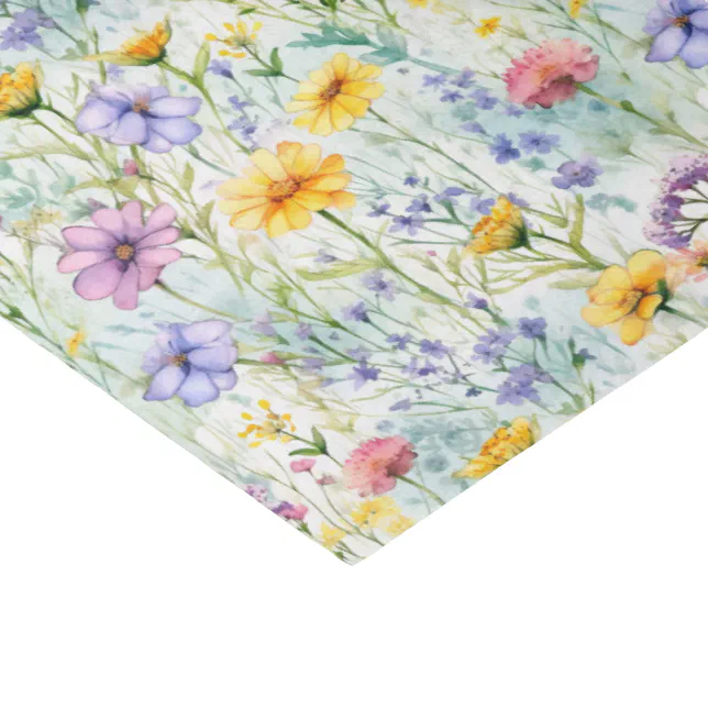 Yellow Daisy Wildflower Floral Pattern Tissue Paper | Zazzle