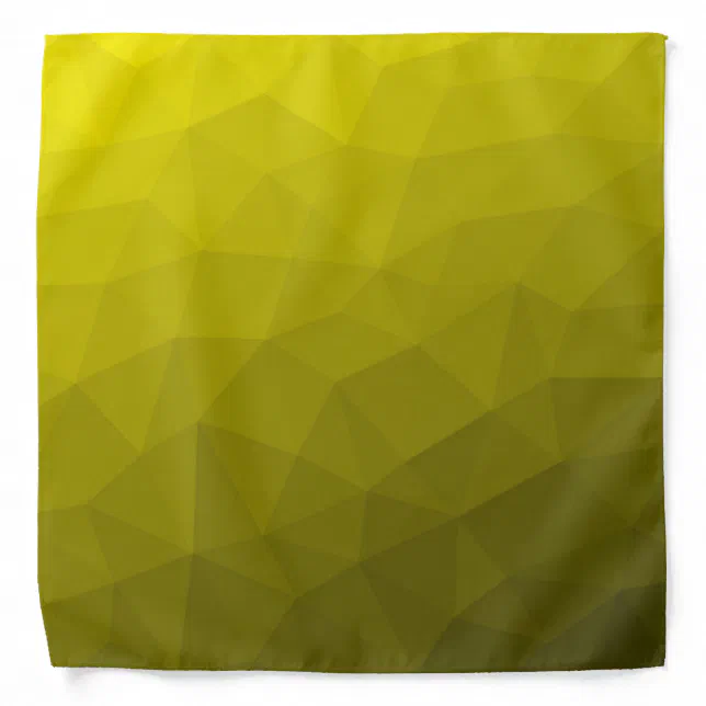 Yellow dark ombre gradient geometric mesh pattern bandana | Zazzle