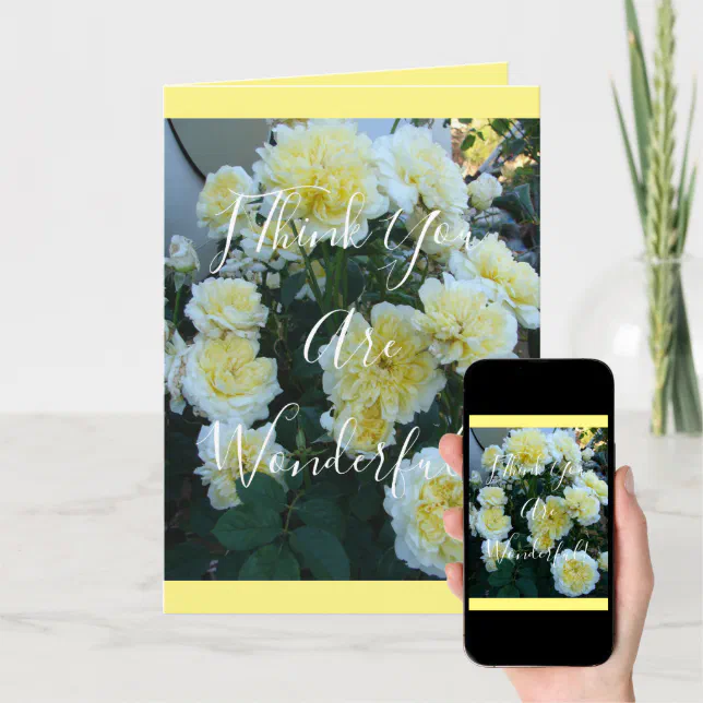 Yellow David Austin Roses Rose Garden flowers Card | Zazzle
