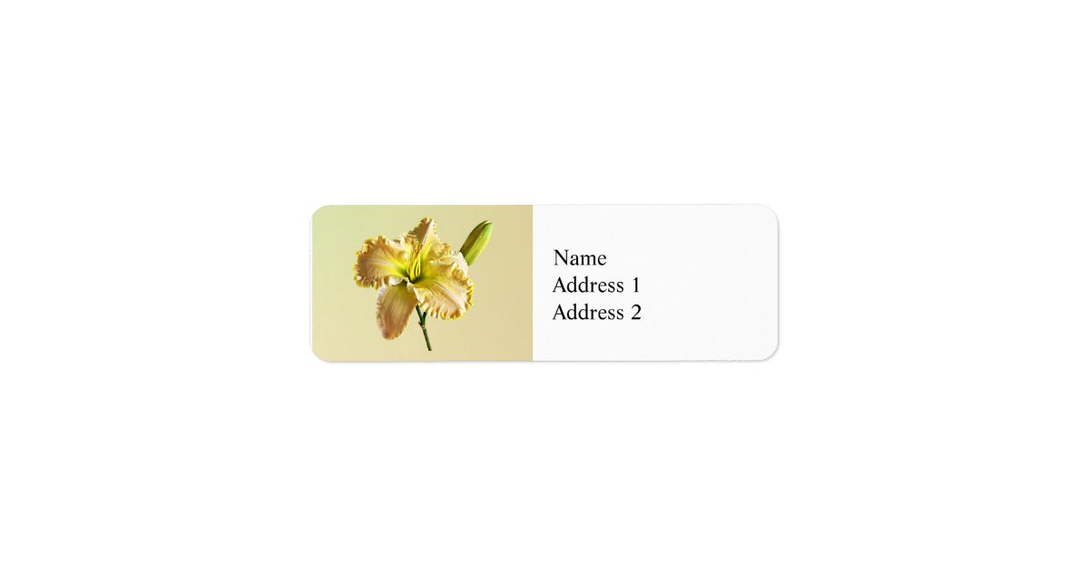 Yellow Day Lily Label | Zazzle