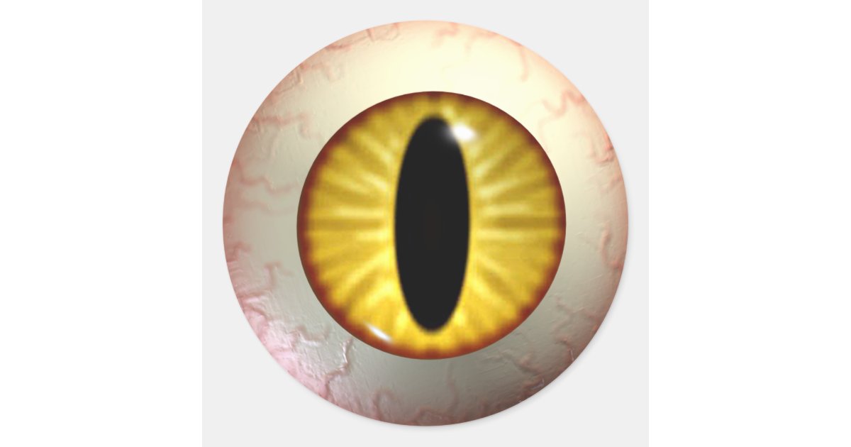 Yellow Devils Eye Stickers | Zazzle