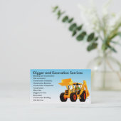 Yellow Digger Custom Construction Business Card | Zazzle