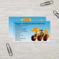 Yellow Digger / Excavator Custom Construction Business Card | Zazzle