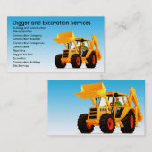 Yellow Digger / Excavator Custom Construction Business Card | Zazzle
