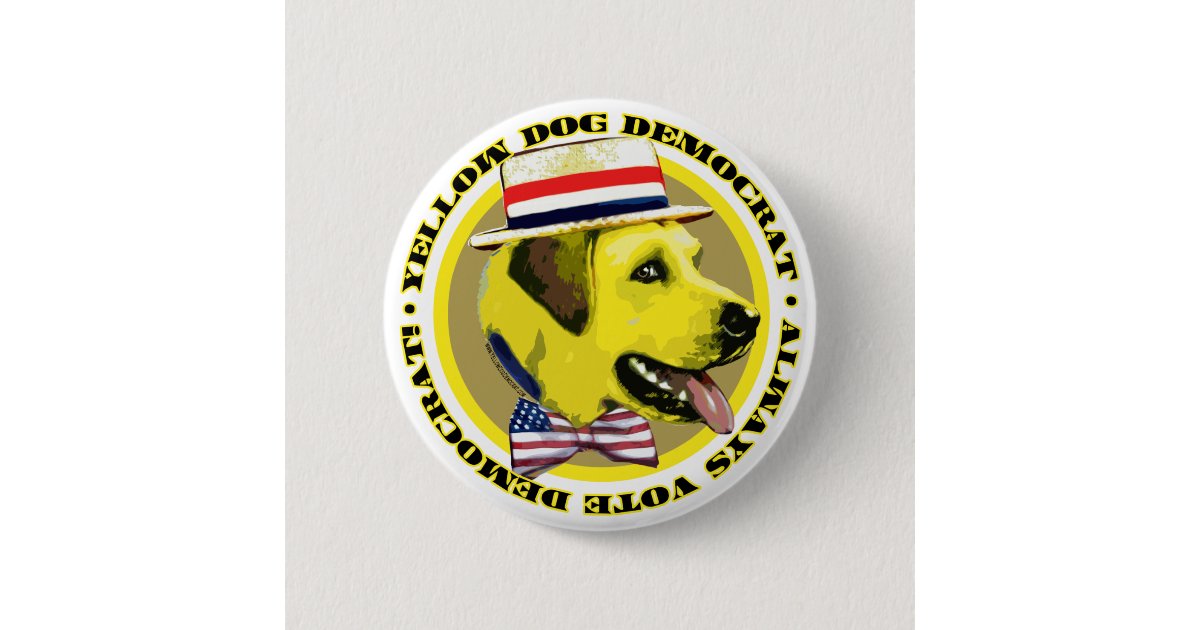 Yellow Dog Logo Button | Zazzle