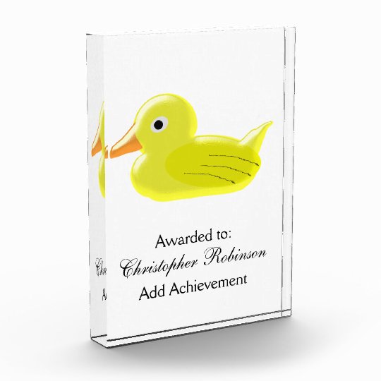 Yellow Duck Acrylic Award | Zazzle.com