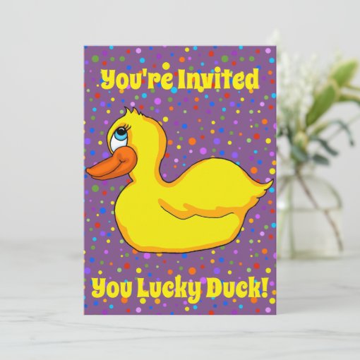 Yellow Duck Party Invitation | Zazzle