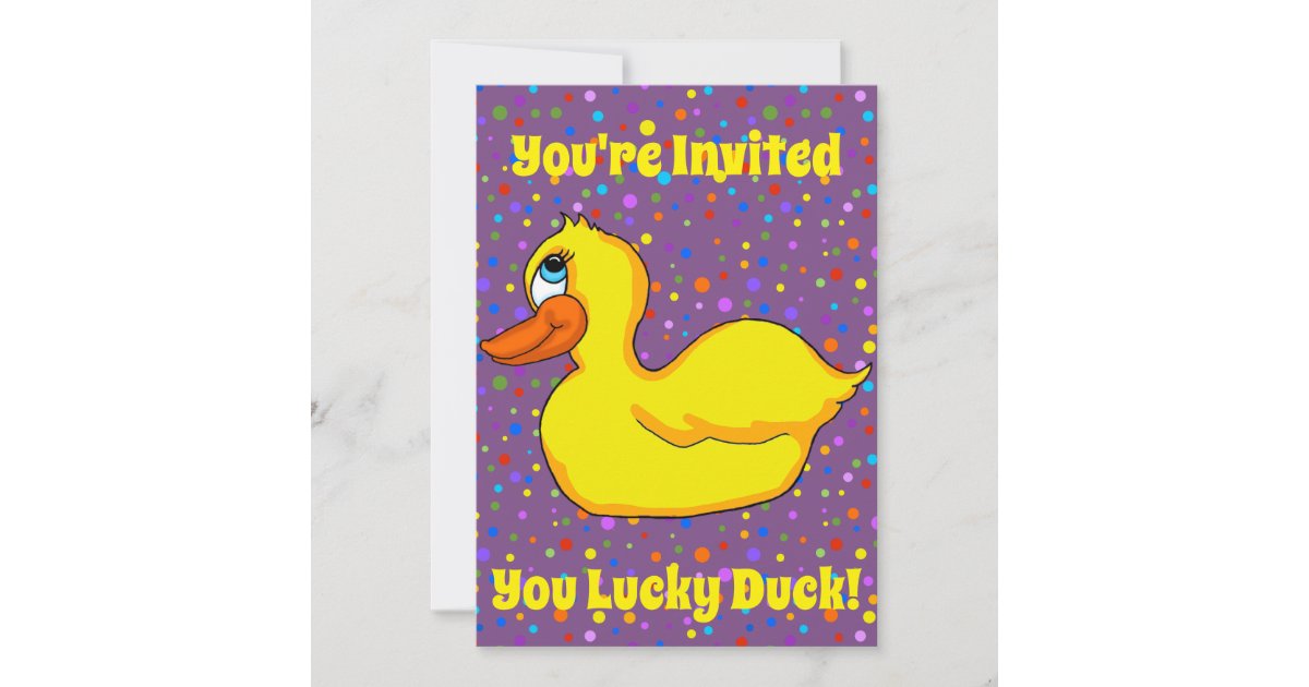 Yellow Duck Party Invitation | Zazzle