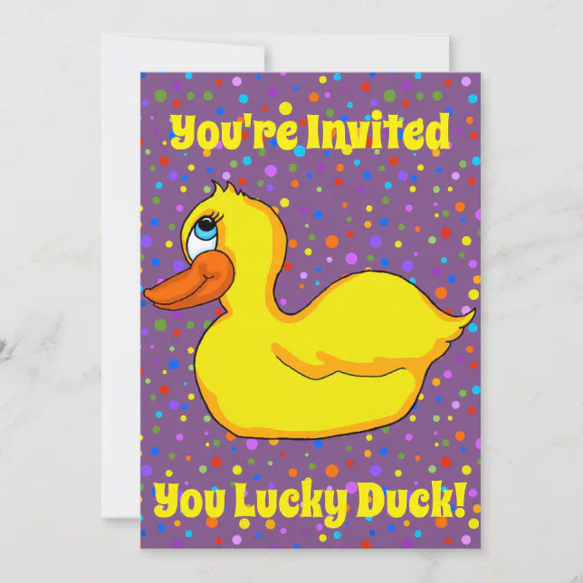 Yellow Duck Party Invitation | Zazzle