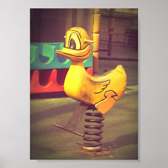 Yellow Duck Playground Ride Poster | Zazzle.com