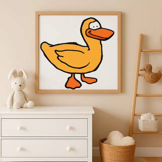 Yellow Duck Poster | Zazzle