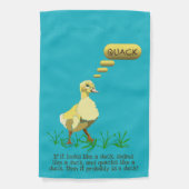 Yellow Duck Saying Quack Illustration Garden Flag | Zazzle