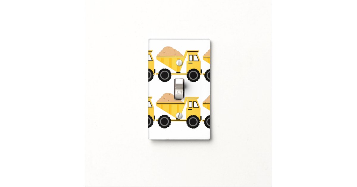 Yellow Dump Truck Light Switch Cover | Zazzle