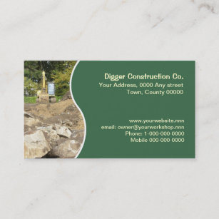 Earthmoving Business Cards - Business Card Printing | Zazzle